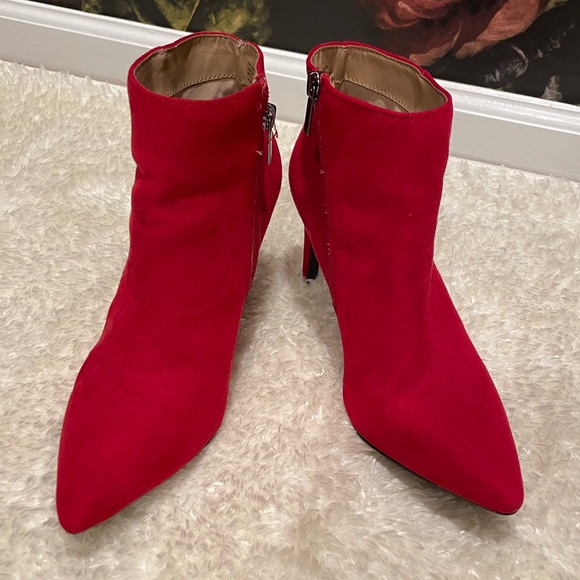 Shoes | Red Heel Ankle Boots 7us Woman Goth Punk Rockabilly Emo 7s 80s ...